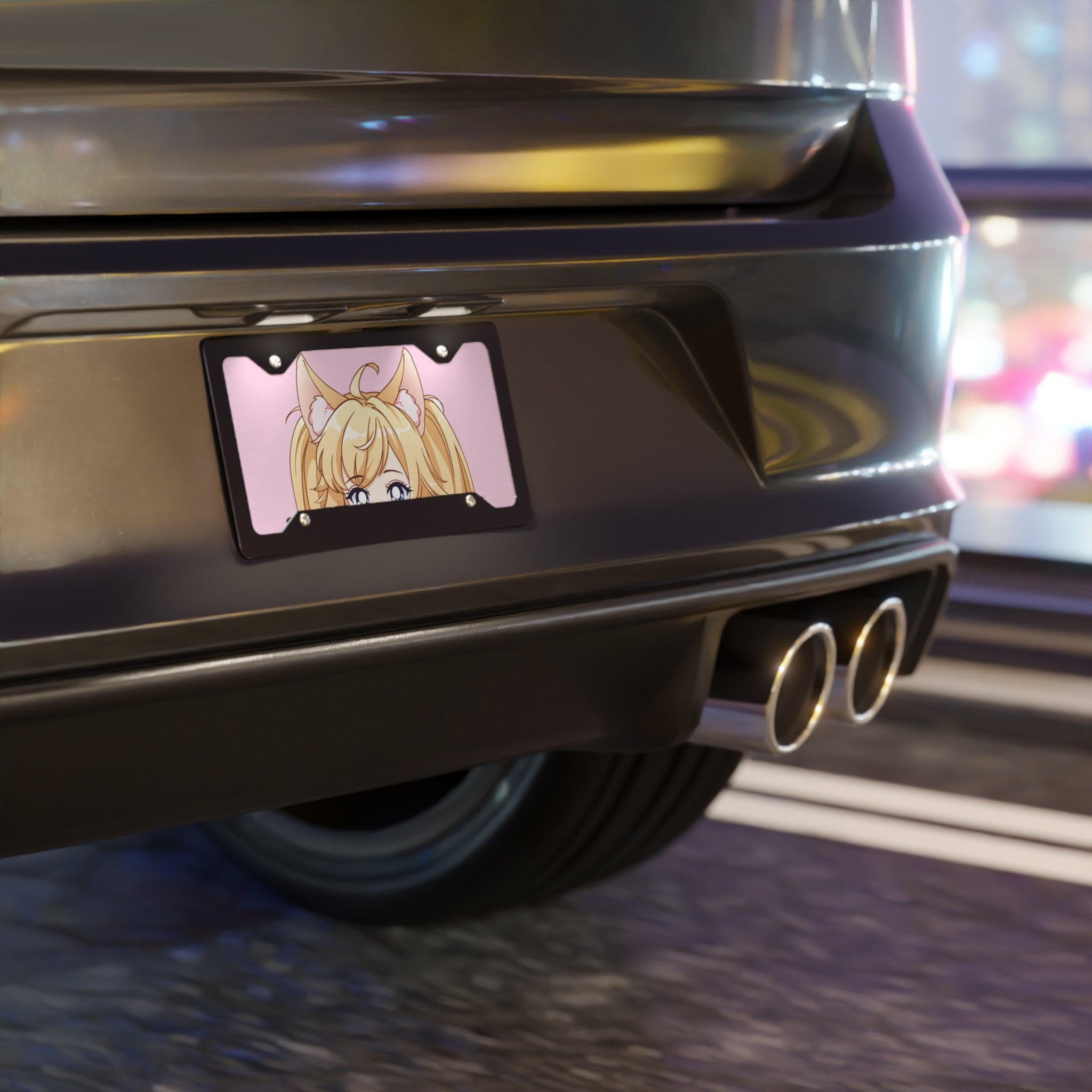Peaking Anime Girl Front License Plate Vanity Plate Cute Car - Etsy
