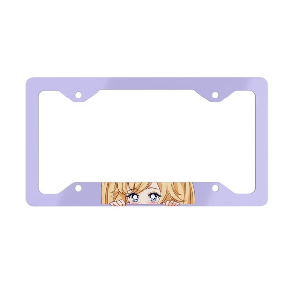 Purple License Plate Frame Anime - Etsy