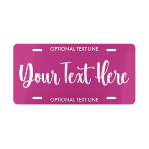 Personalized Text Front License Plate, Custom Name Car Sign Vanity ...