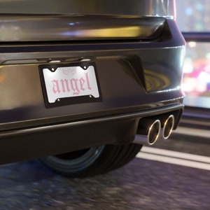 Pink Angel Front License Plate, Y2k Badd Vanity Plate , Cute Car Decor ...