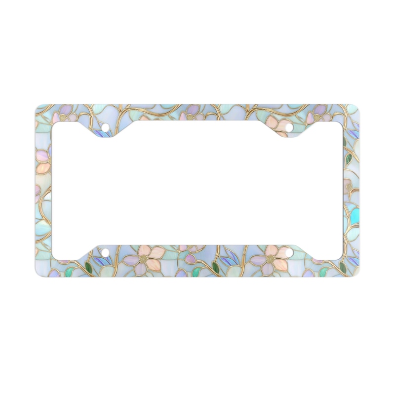 Floral License Plate - Etsy