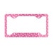 Pink Flower Pattern Car License Plate Frame, Retro Car Accessories for ...