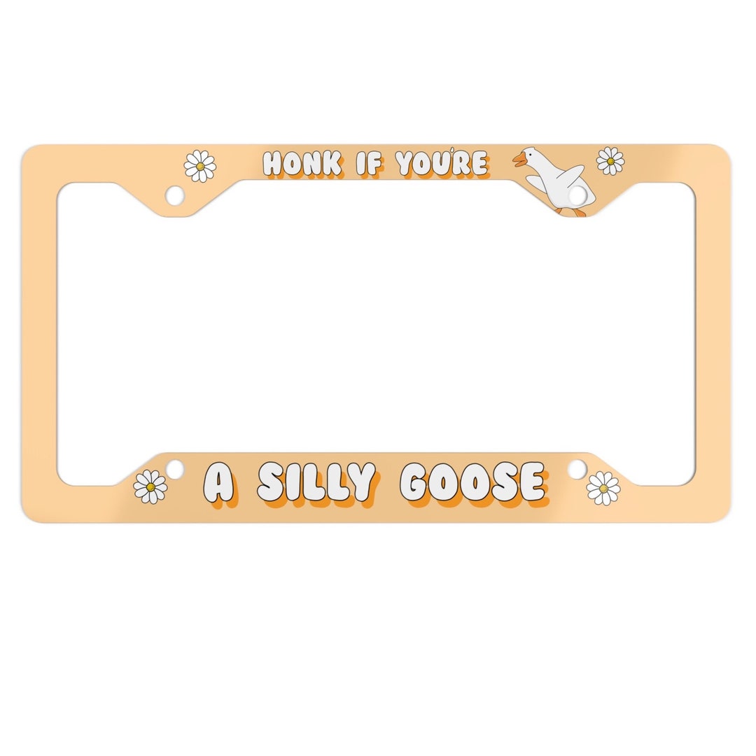 Honk If Youre a Silly Goose License Plate Frame, Gen Z Car Bumper, Cute ...