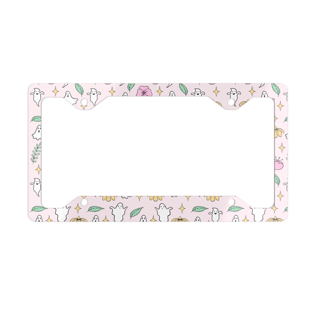 Kawaii Ghost License Plate Frame Cute Halloween Gen Z Vehicle - Etsy