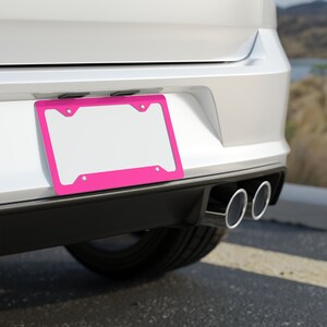 Hot Pink License Plate Frame, Car Accessories for Women, Cute Car Decor ...