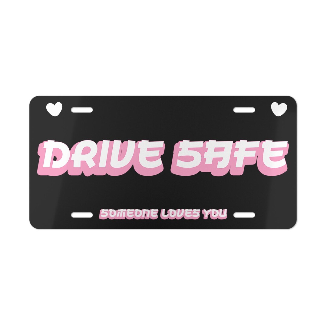 Drive Safe Pink Japanese Front License Plate, Retro Kawaii Anime Car ...