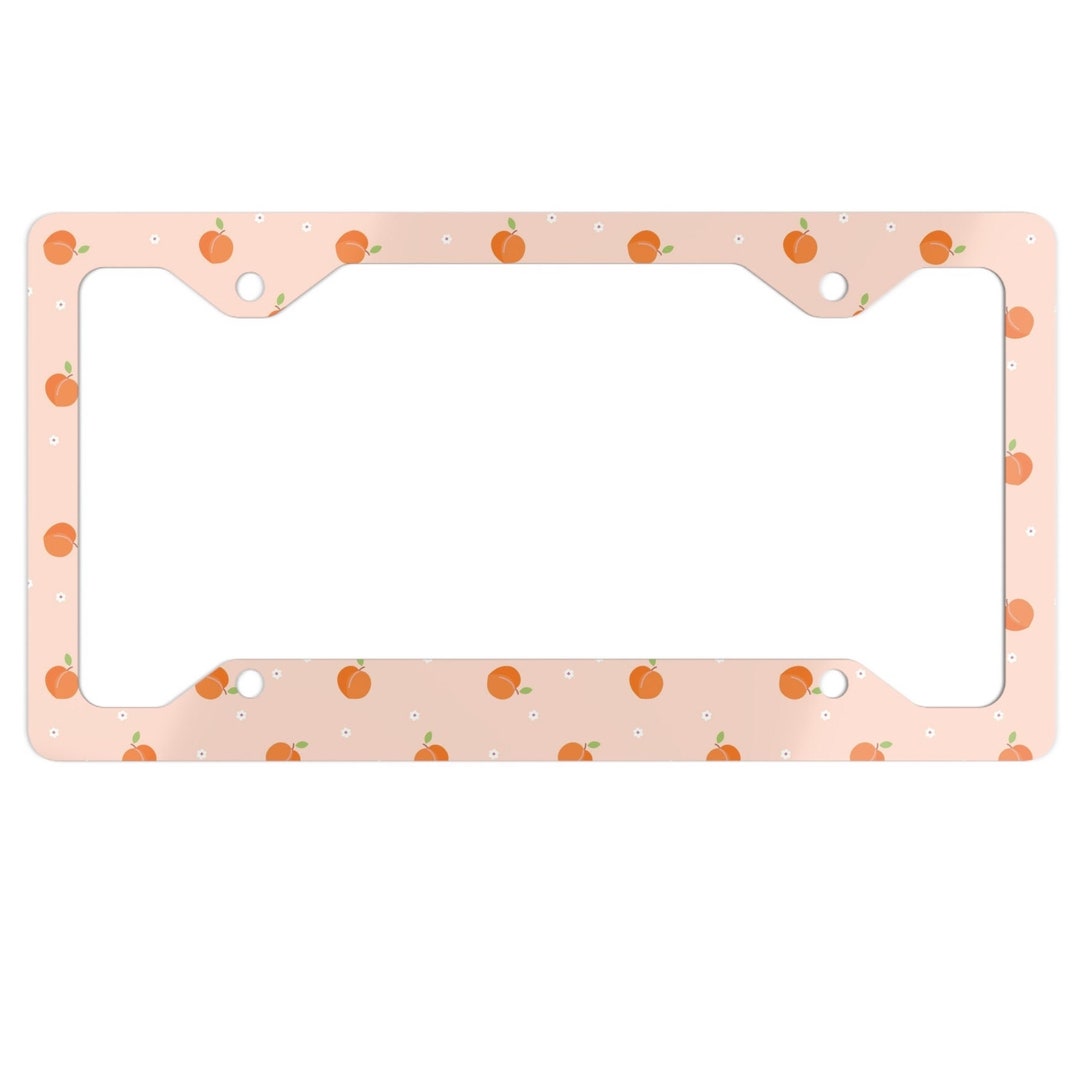 Peach License Plate Frame Gen Z Car Bumper Cute Fruit Car - Etsy