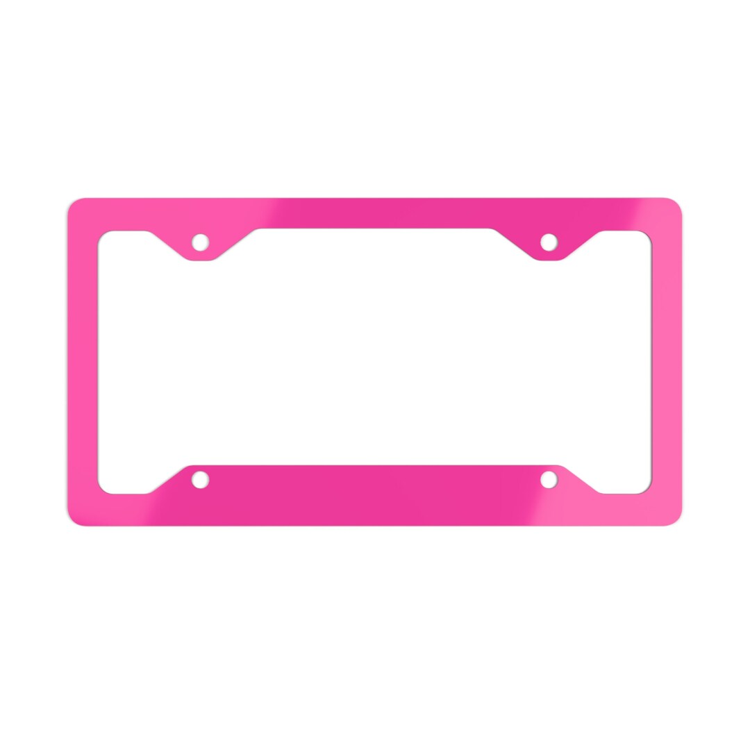Hot Pink License Plate Frame, Car Accessories for Women, Cute Car Decor ...