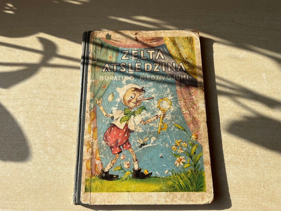 1957 Vintage Soviet Book, Pinocchio Book, Soviet Literature, Latvian ...