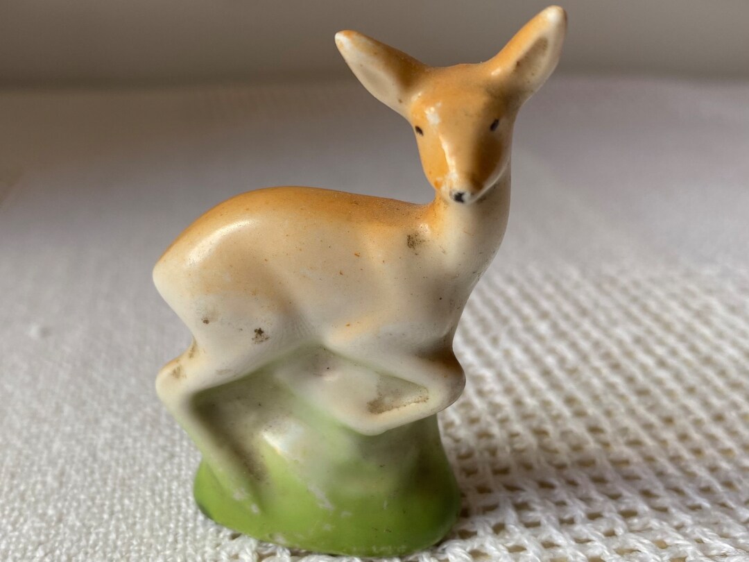 Soviet Vintage Porcelain Figurine Faience Deer Forest Animals Rare ...