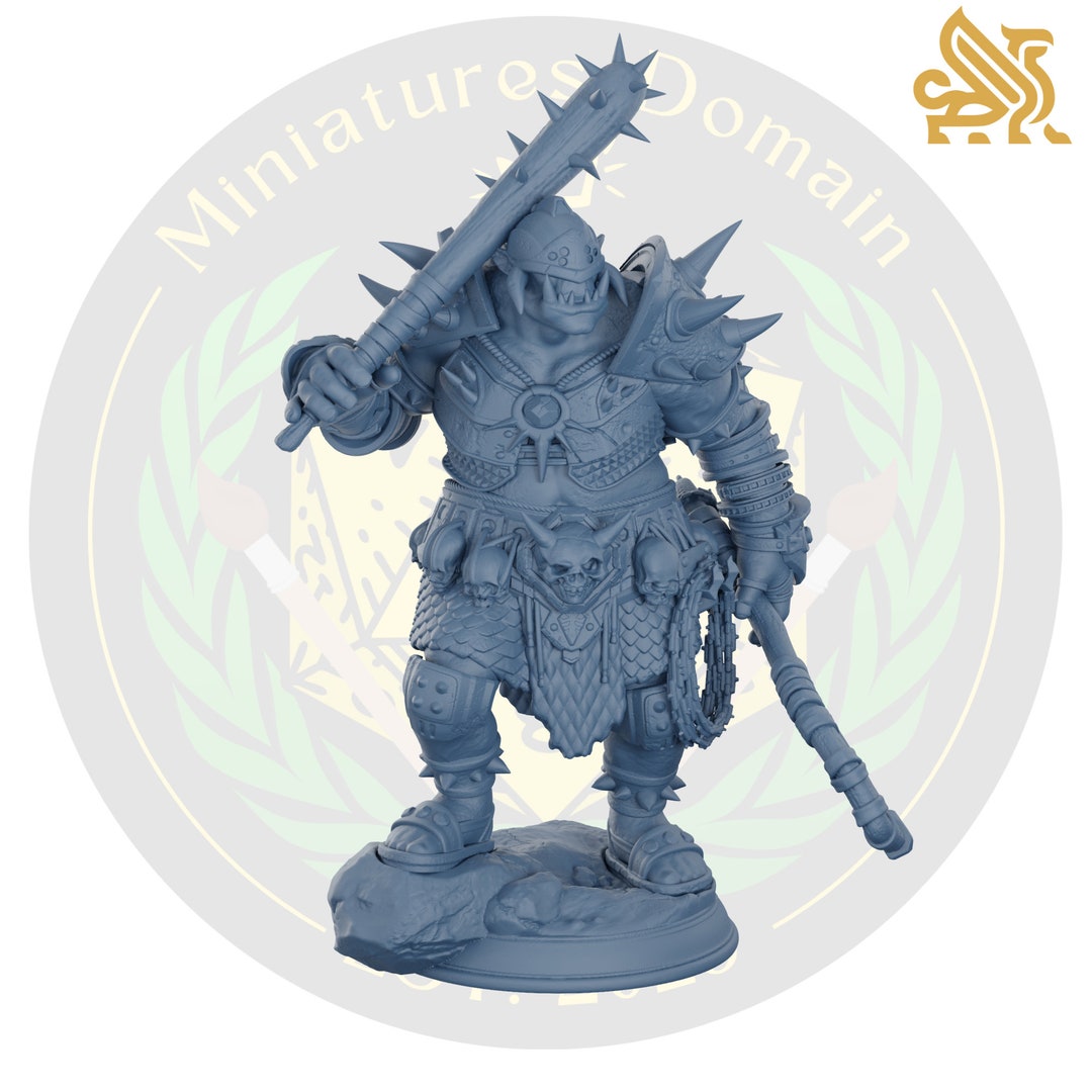 Bruz Orc Fighter Barbarian DMS | Miniature Dungeons and Dragons Dnd ...