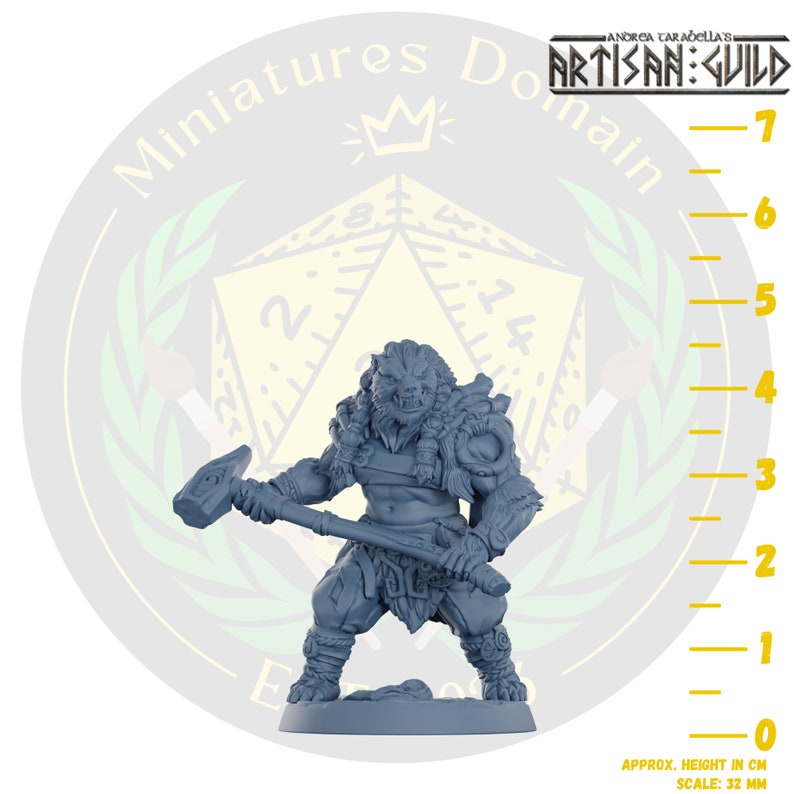 Berserker Skinchangers Female Barbarian Beastfolk Bear Hammer - Etsy