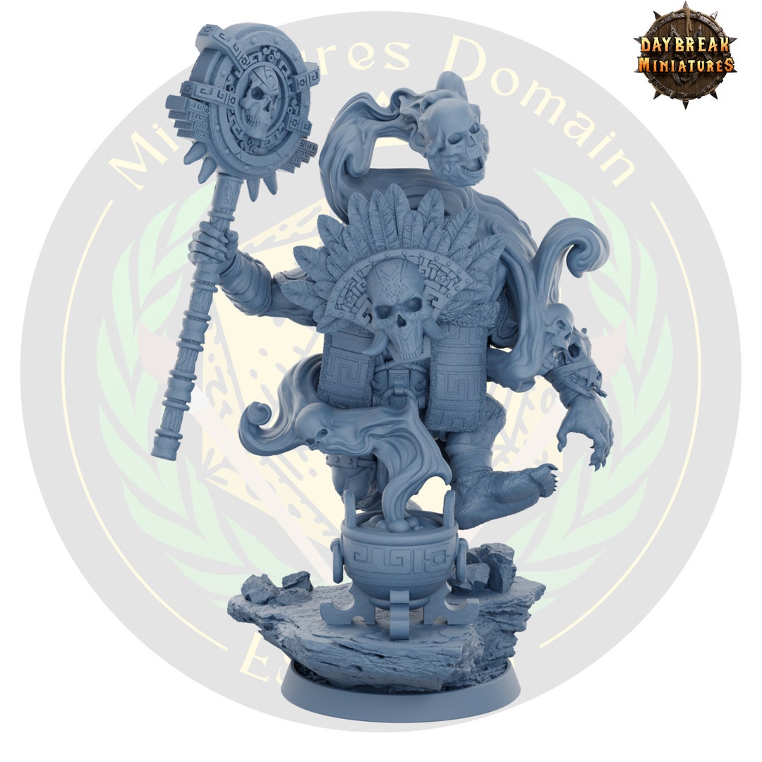 Skull Summoner Paktas Blox OGR Shaman Barbarian DBM | Miniature ...