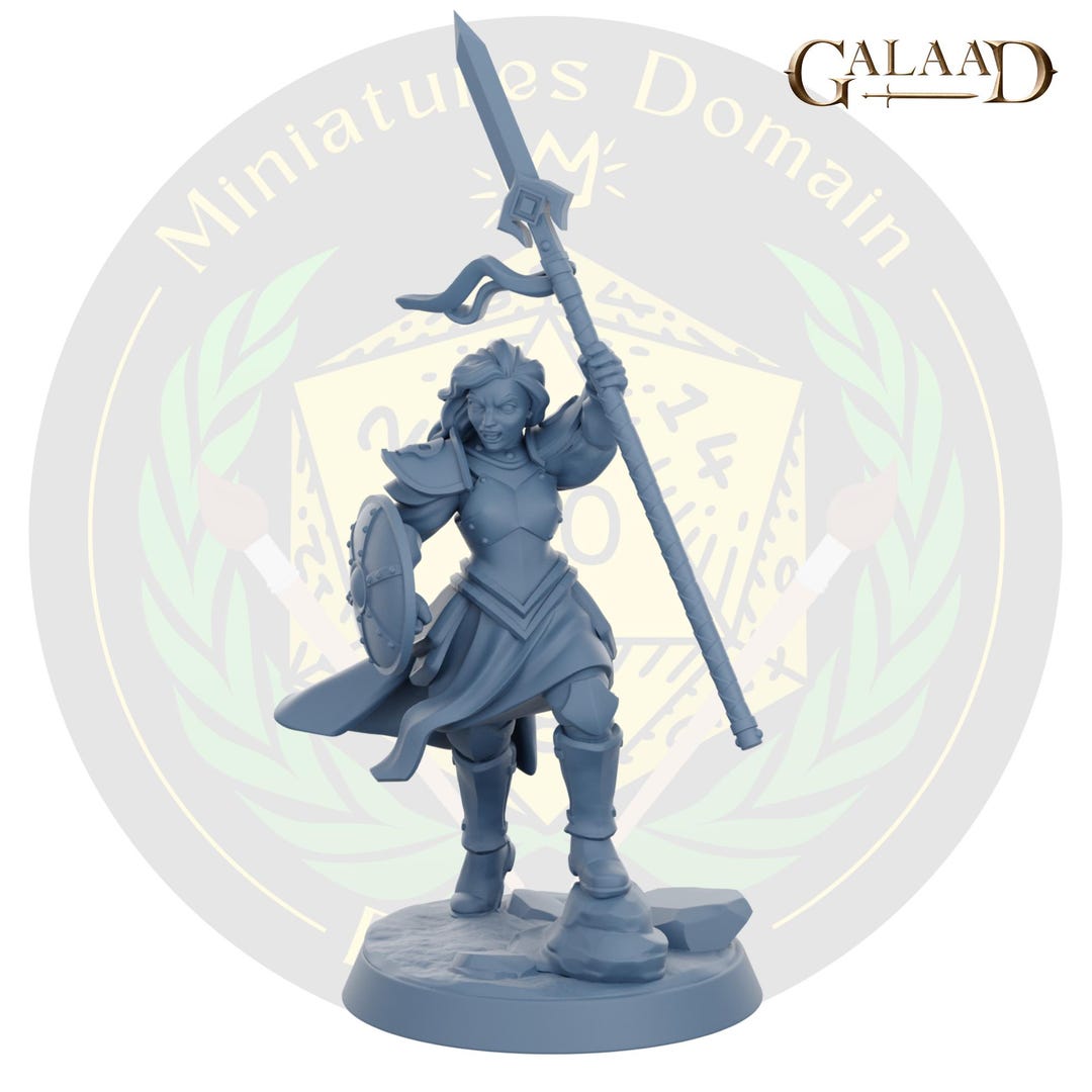 Female Vanguard Fighter Galaad | Miniature Dungeons and Dragons Dnd ...