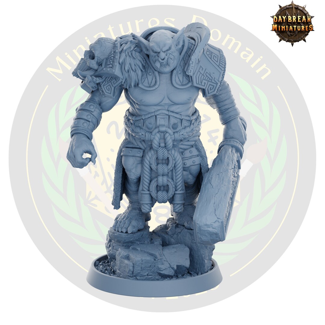 Gartaz the Halfed OGR Fighter Barbarian DBM | Miniature Dungeons and ...