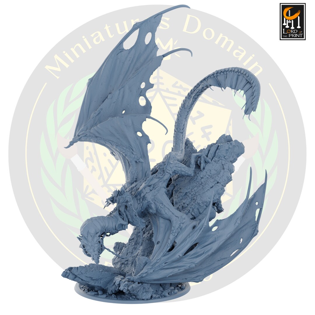 Tiamat Wyvern With Shadow Attack Mount Undead Lotp Miniature Dungeons ...