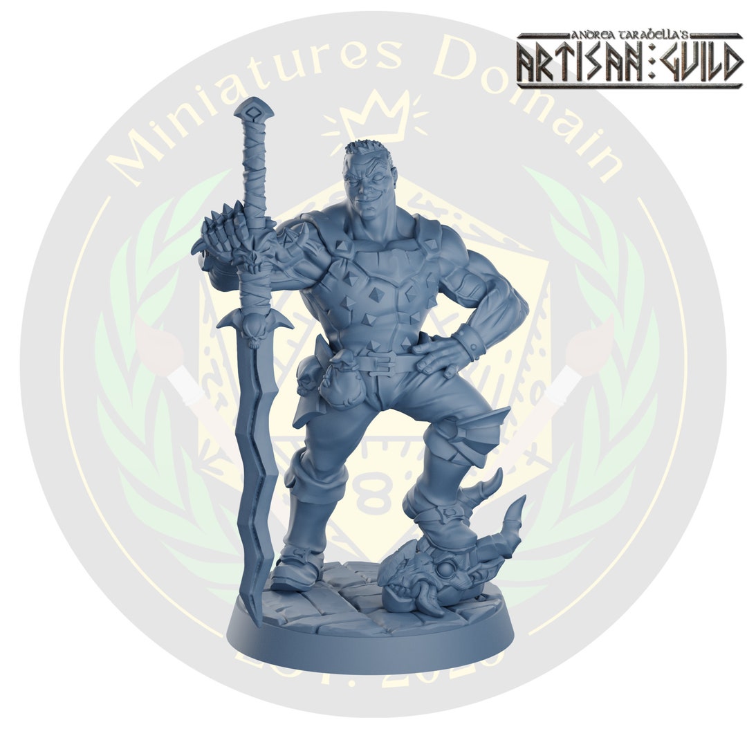 Tino Kobold Bane Human Fighter Barbarian AG | Miniature Dungeons and ...