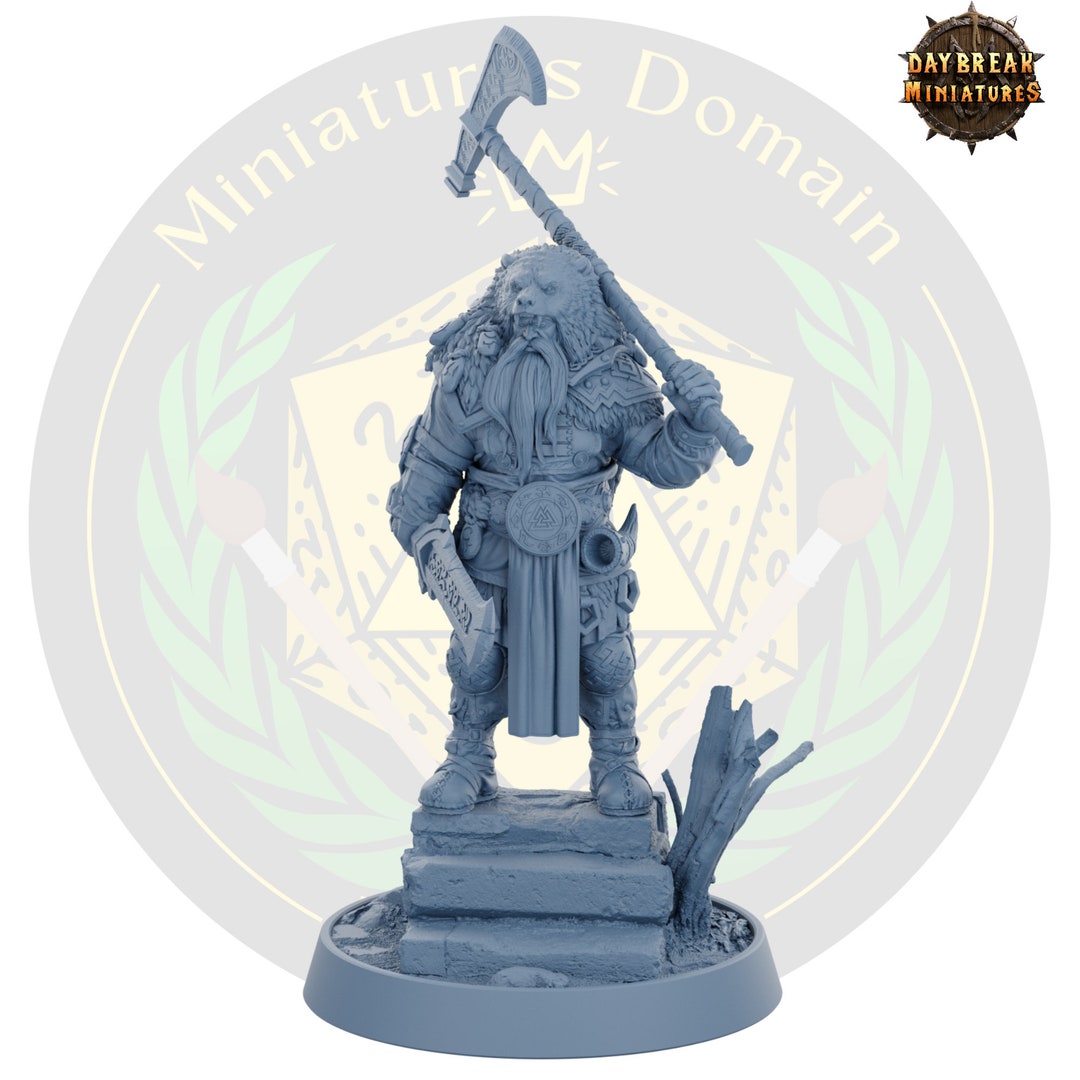 Ragnar Wolfslayer Barbarian Fighter DBM | Miniature Dungeons and ...