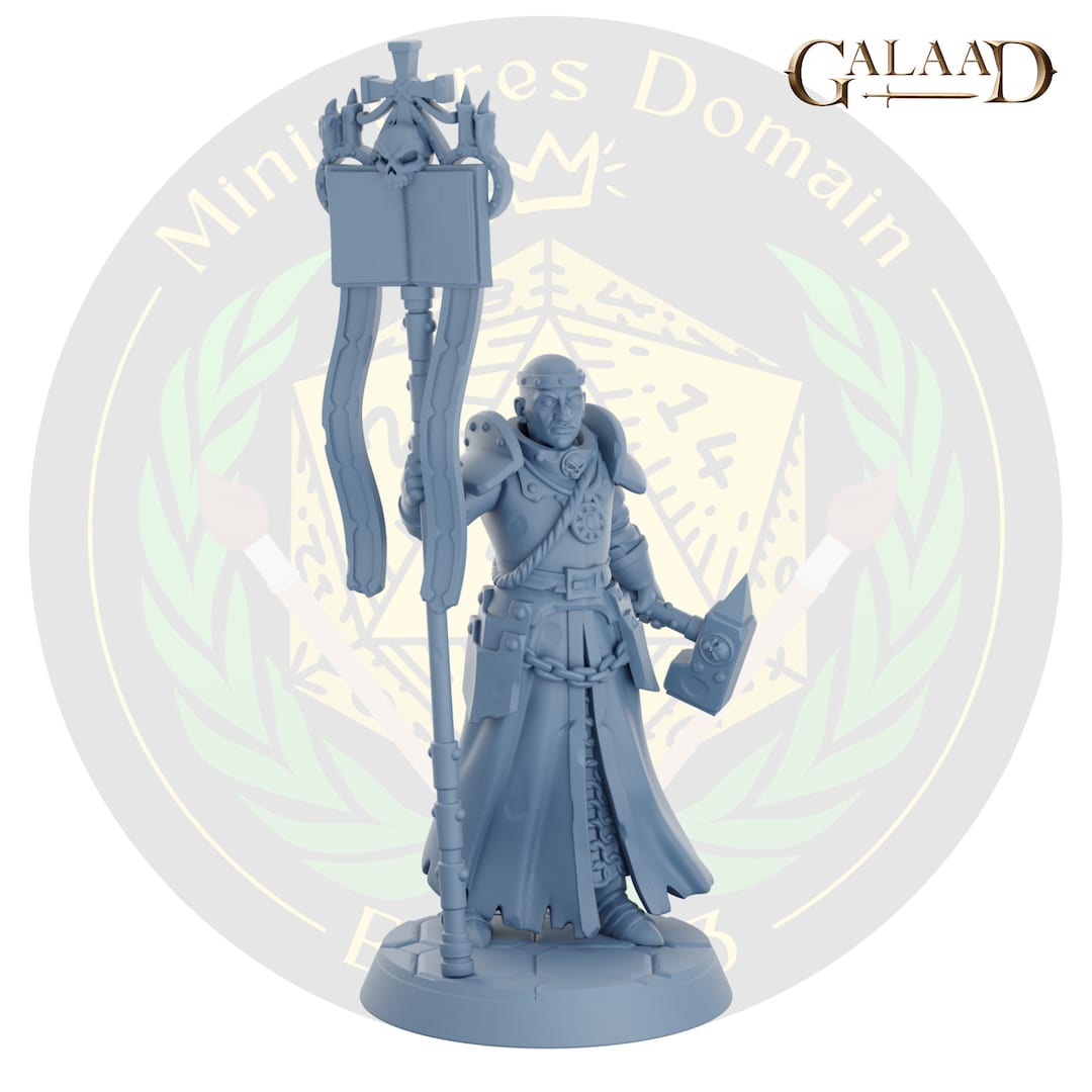 Holy Pastor With a Hammer Cleric Human Galaad | Miniature Dungeons and ...