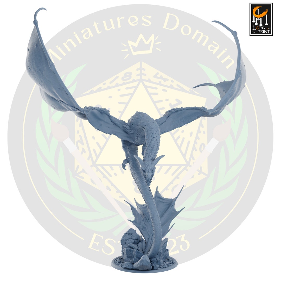 Tiamat Wyvern Fly Dragon Lotp Miniature Dungeons and Dragons Dnd ...