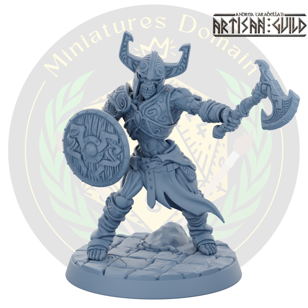 Skutagaard Draugr in Helmet With Axe and Shield Undead AG | Miniature ...