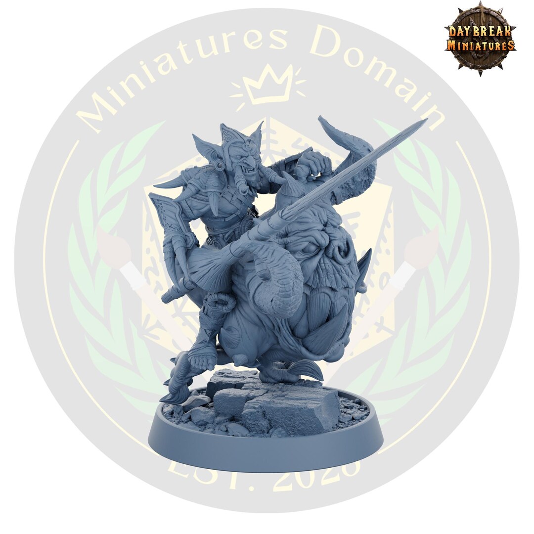 Krimli Smite on Head Runner Goblin Mounted Fighter DBM | Miniature ...