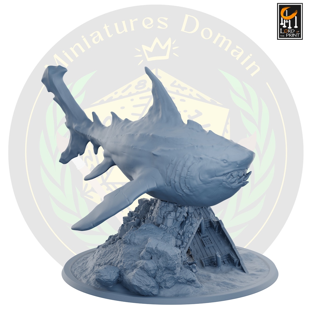 Megalodon RM| Miniature Dungeons and Dragons Dnd Tabletop Miniature ...