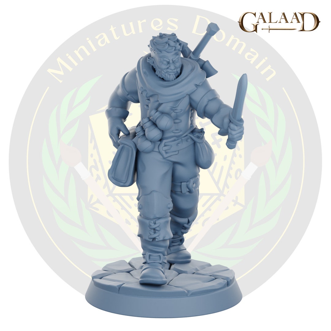 Mercenary Thug Human Fighter Galaad | Miniature Dungeons and Dragons ...