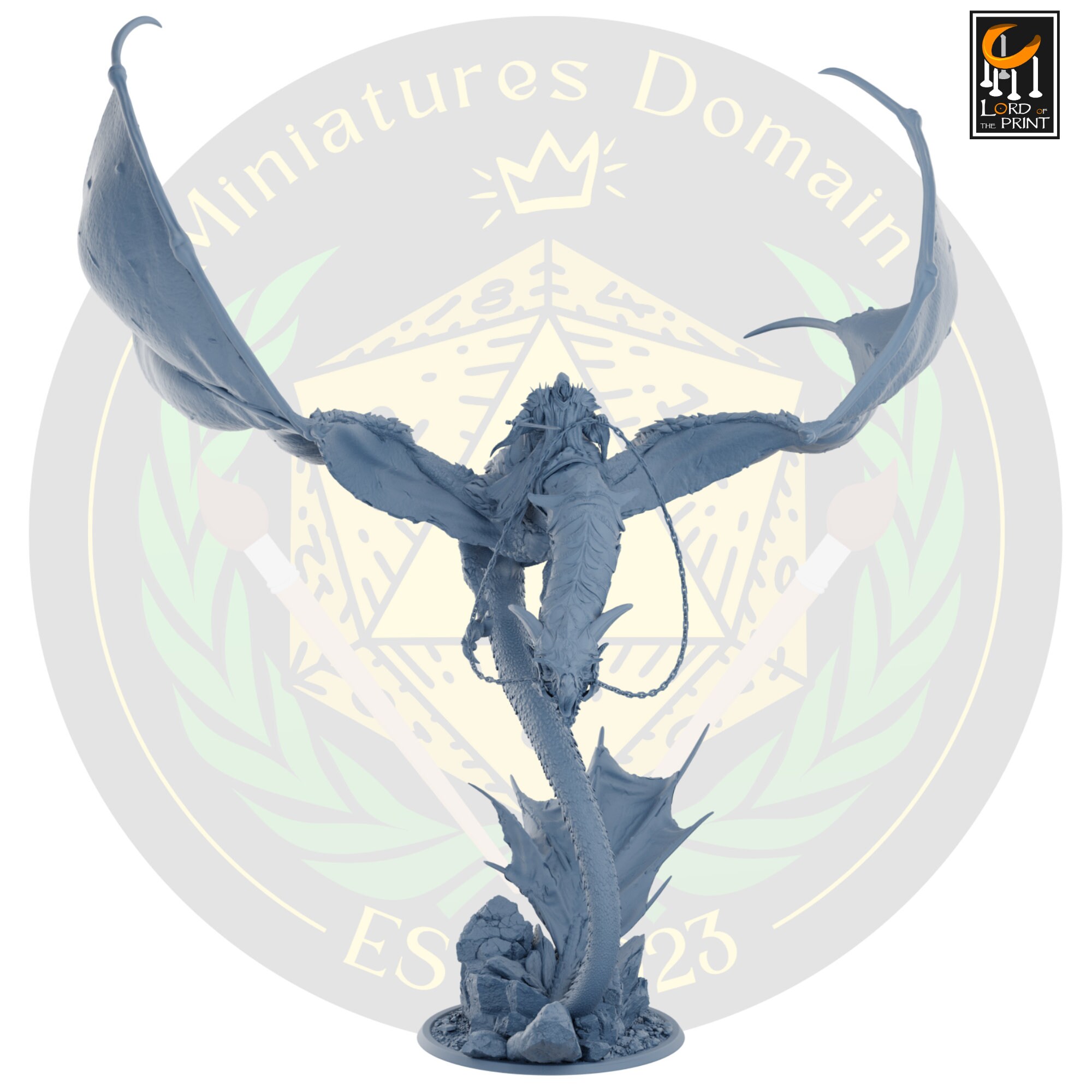 Tiamat Wyvern With Shadow Fly Mount Undead Lotp Miniature Dungeons and ...