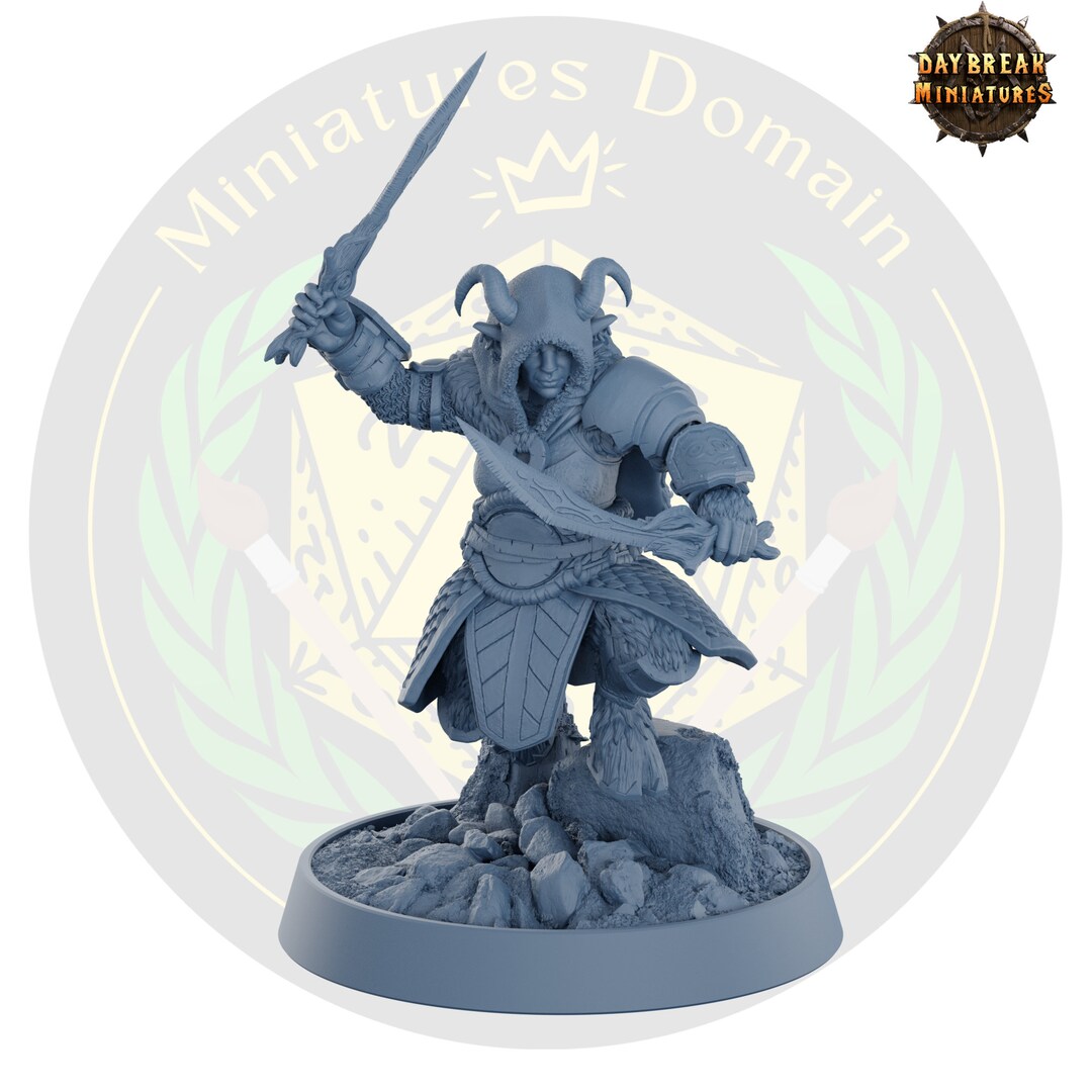 Meevhinia Sharpeye Rogue Fighter Satyr DBM | Miniature Dungeons and ...