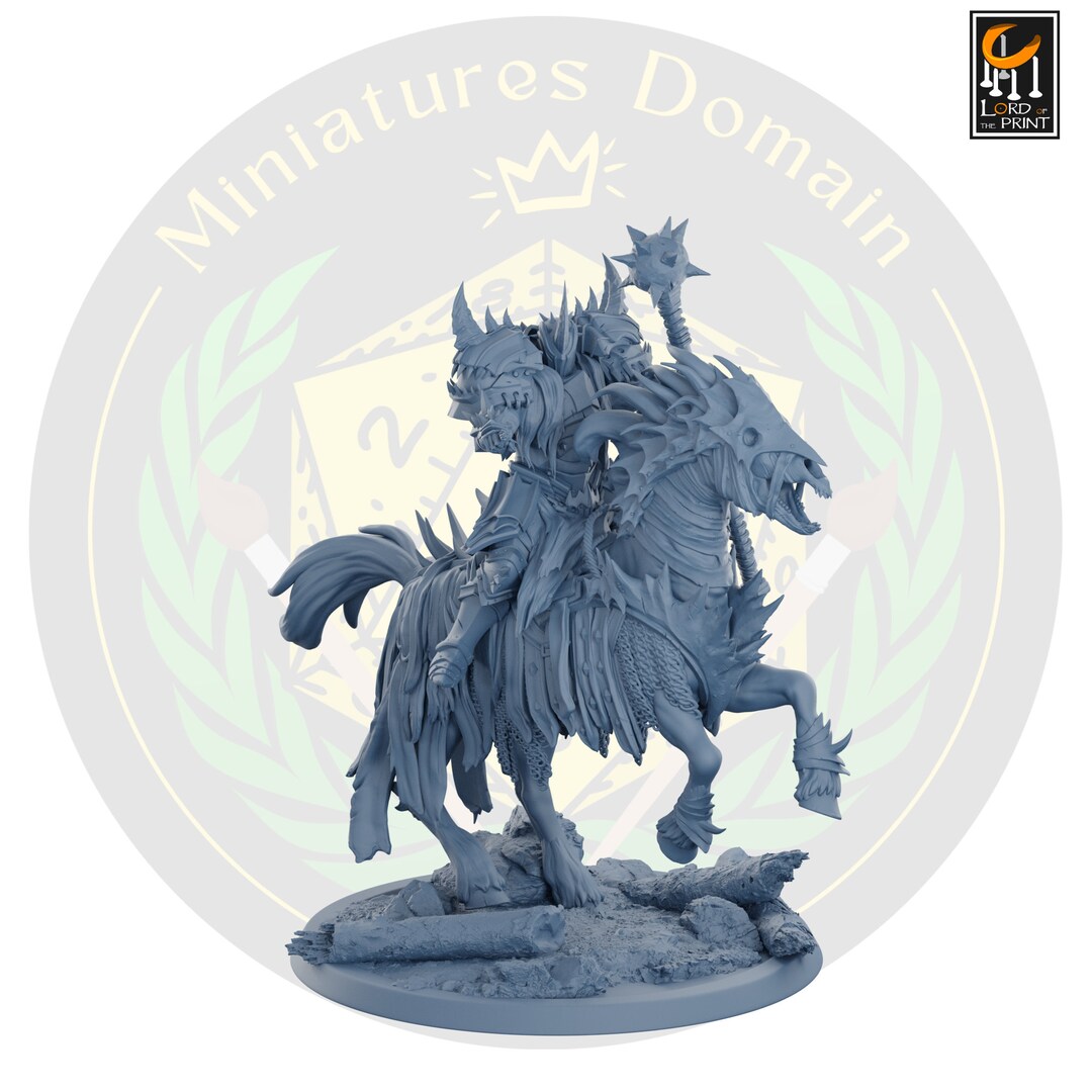 Darknight Mounted With Mace RM | Miniature Dungeons and Dragons Dnd ...