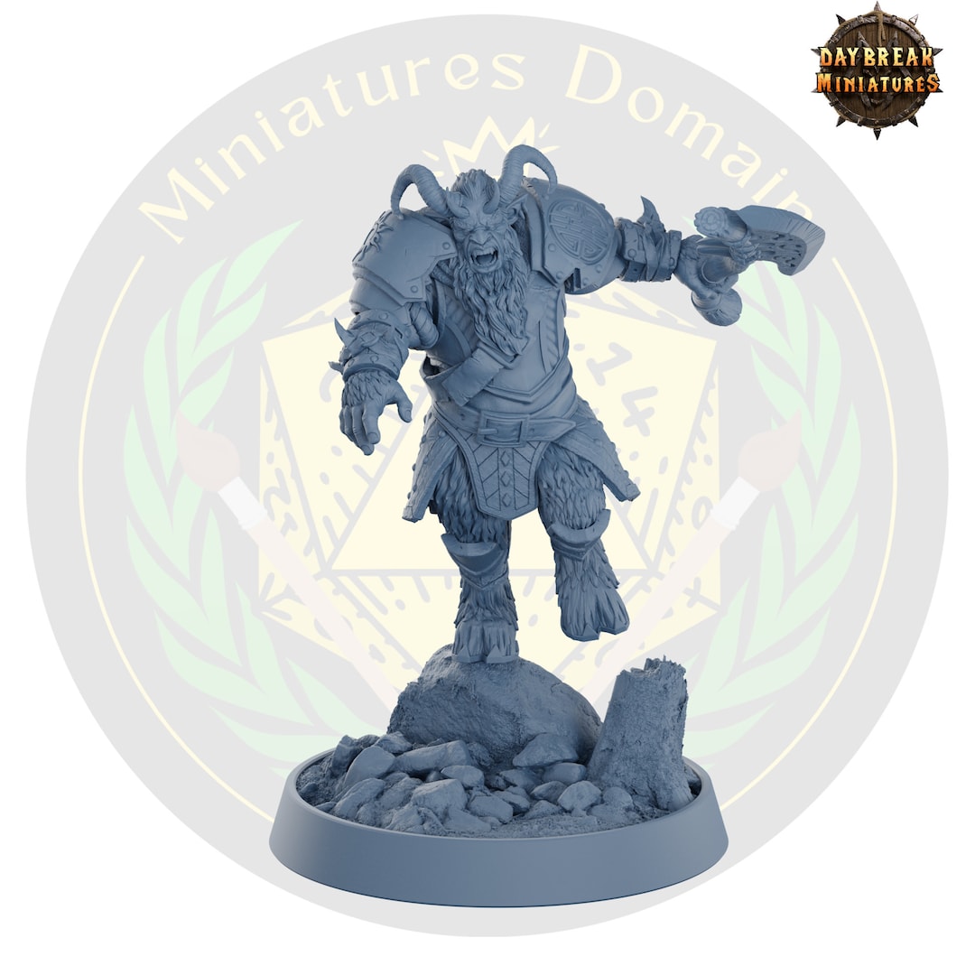 Rhusen Hopper Beastfolk Satyr Fighter DBM | Miniature Dungeons and ...