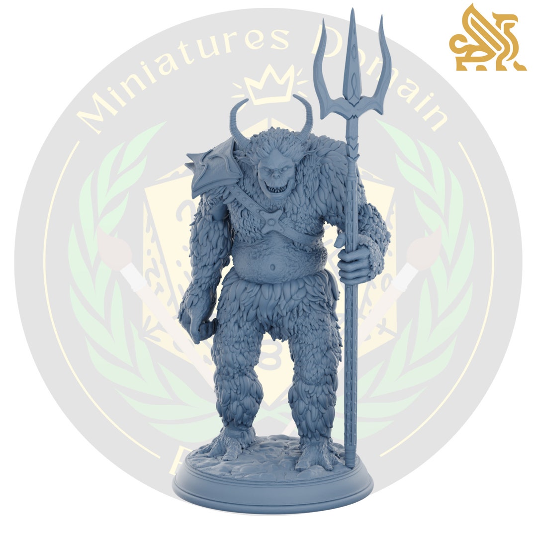 Snow Troll of the Deep With a Trident DMS | Miniature Dungeons and ...