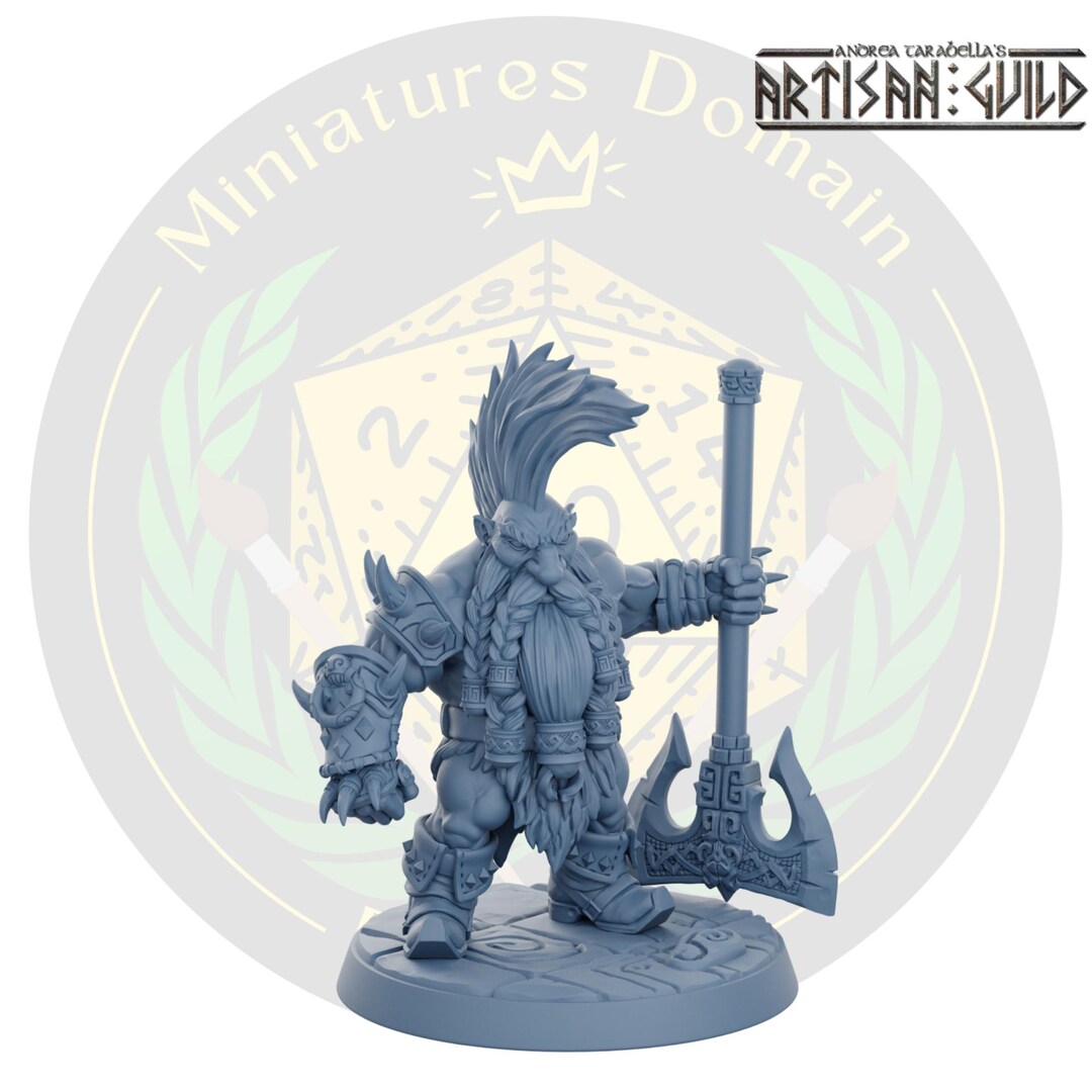 Dwarf Berserker Miniature | Barbarian Fighter, Dnd, RPG - Etsy