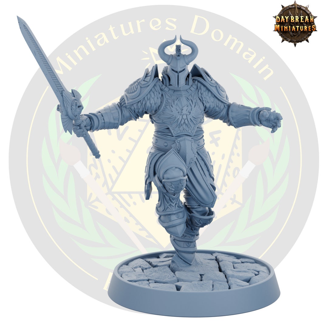 Frontknight Morgan Shadowspark Paladin Human DBM | Miniature Dungeons ...