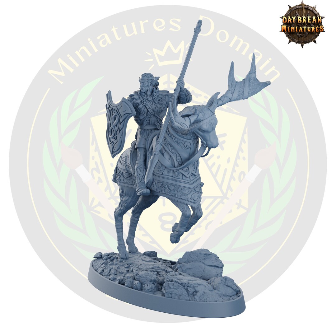Glaive, Son of Faeren Elf Mounted Fighter DBM | Miniature Dungeons and ...