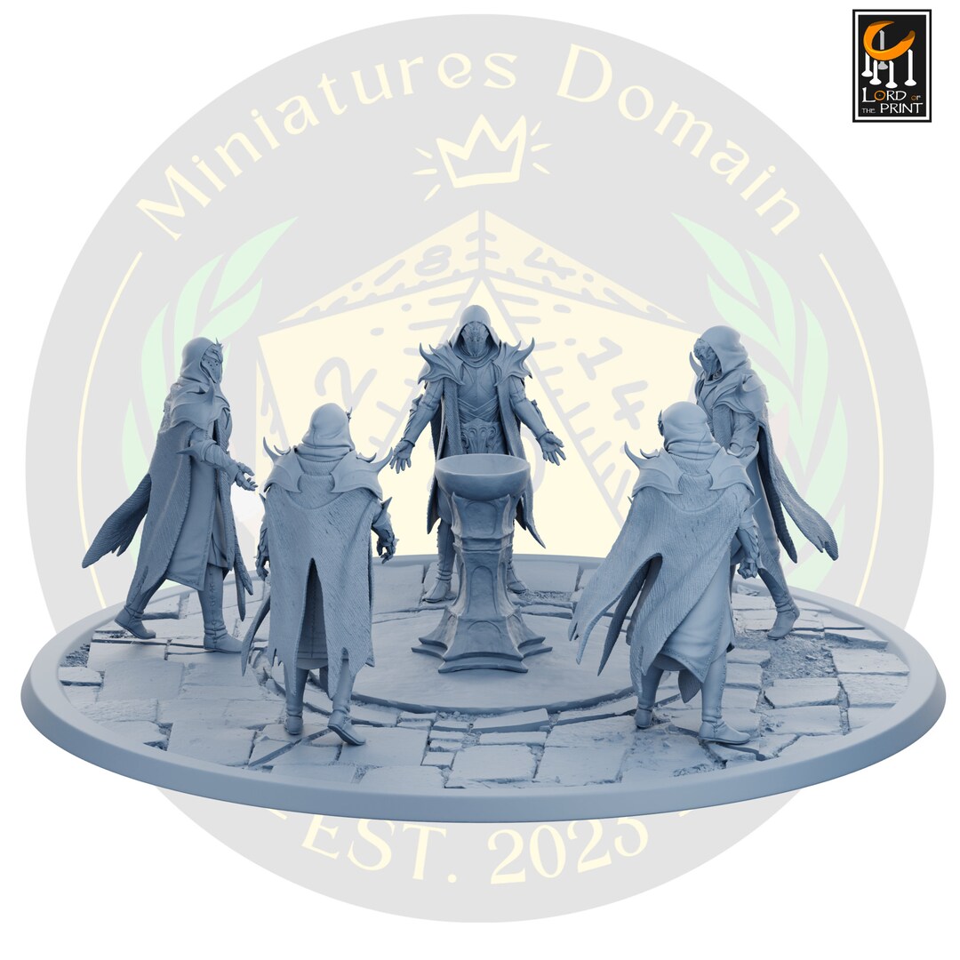 Tiamat Cultist Circle Sorcerer Fighter Human RM| Miniature Dungeons and ...