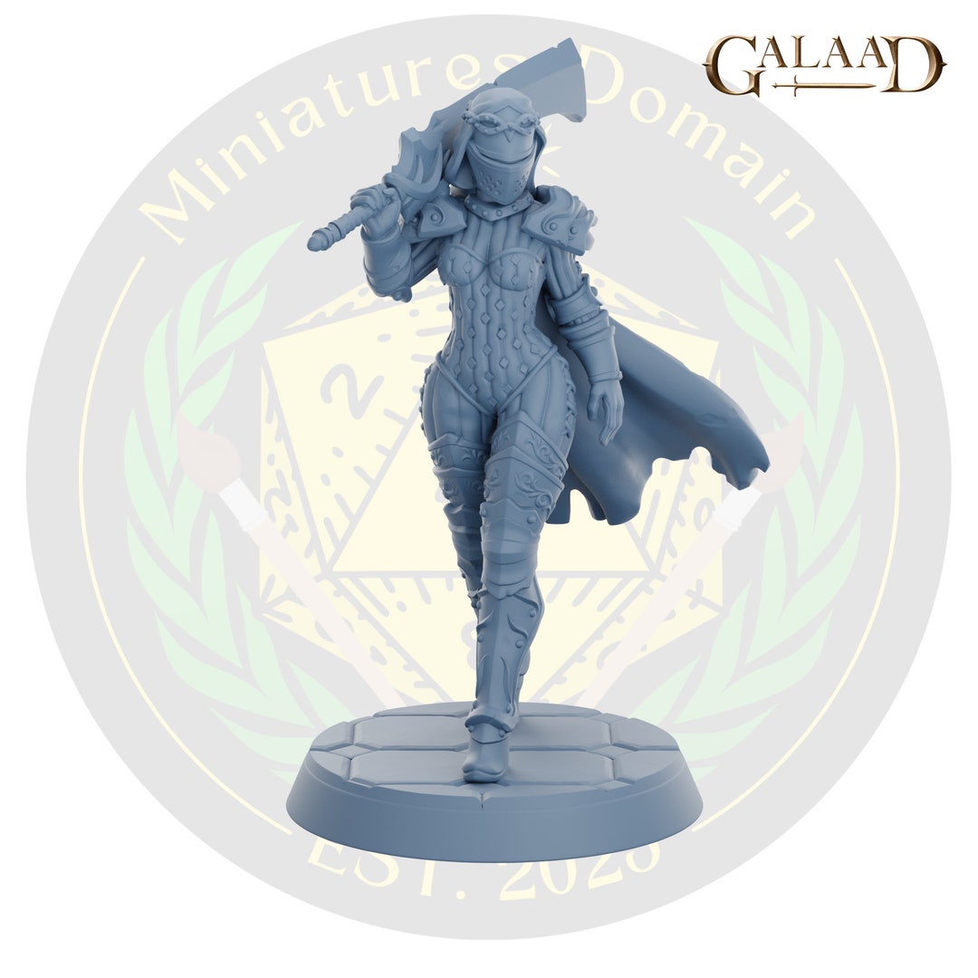 Galaad Fighter Miniature | Two-handed Sword, Dnd RPG - Etsy