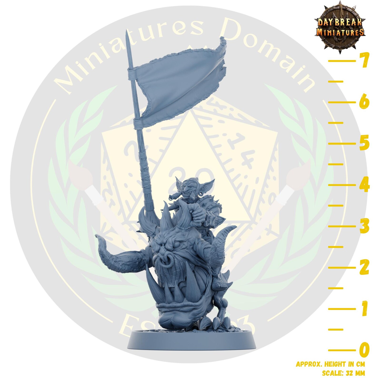 Dongli Smite on Head Runner Goblin Mounted DBM | Miniature Dungeons and ...