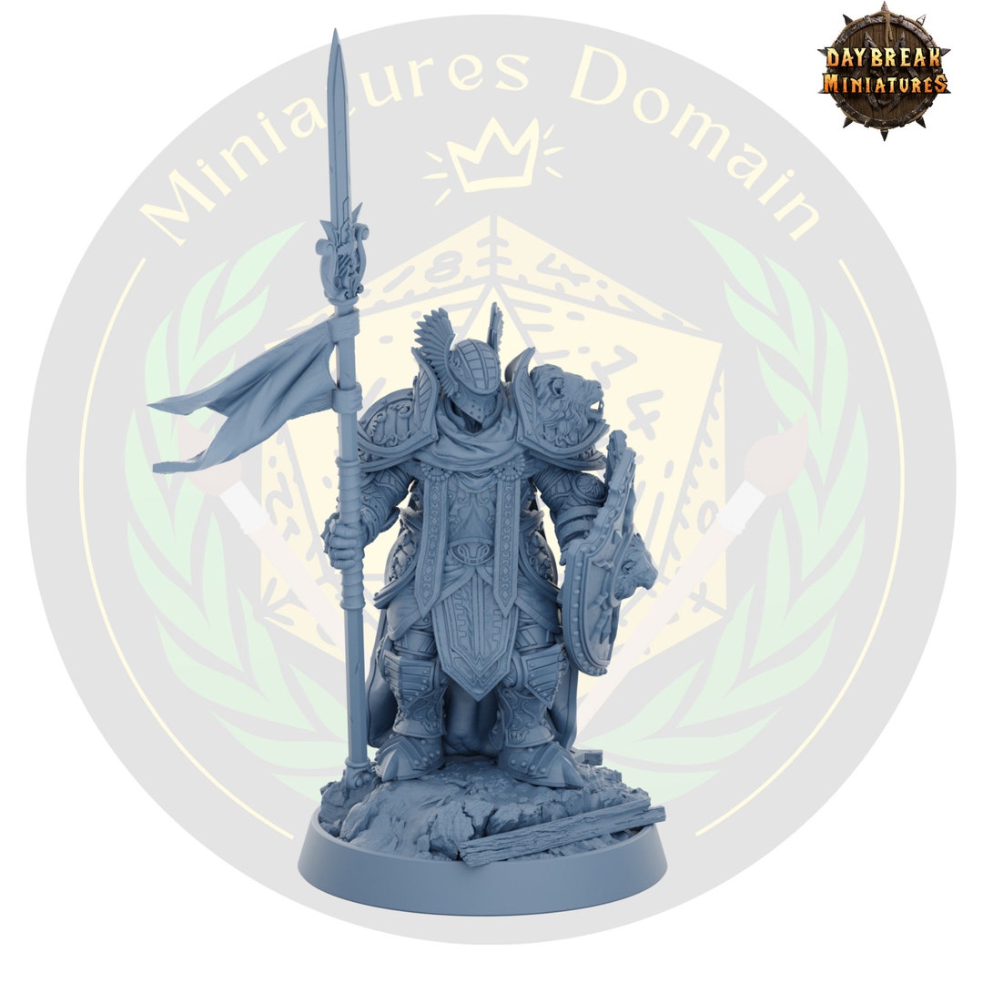 Colonel Thierry Du Lion D'argent Paladin Fighter Human DBM | Miniature ...