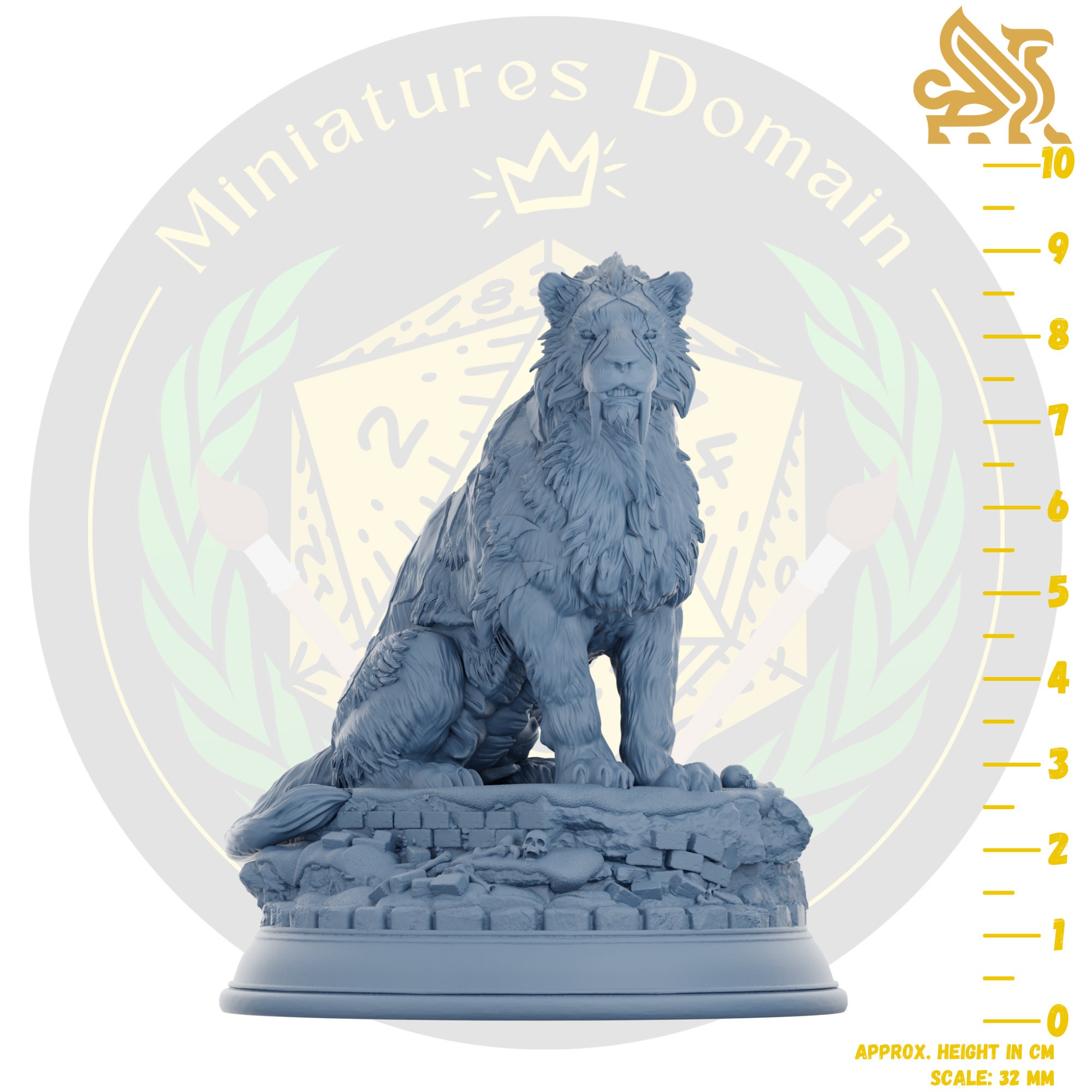 Sabka Giant Sabertooth Tiger Beast DMS Miniature Dungeons and Dragons ...