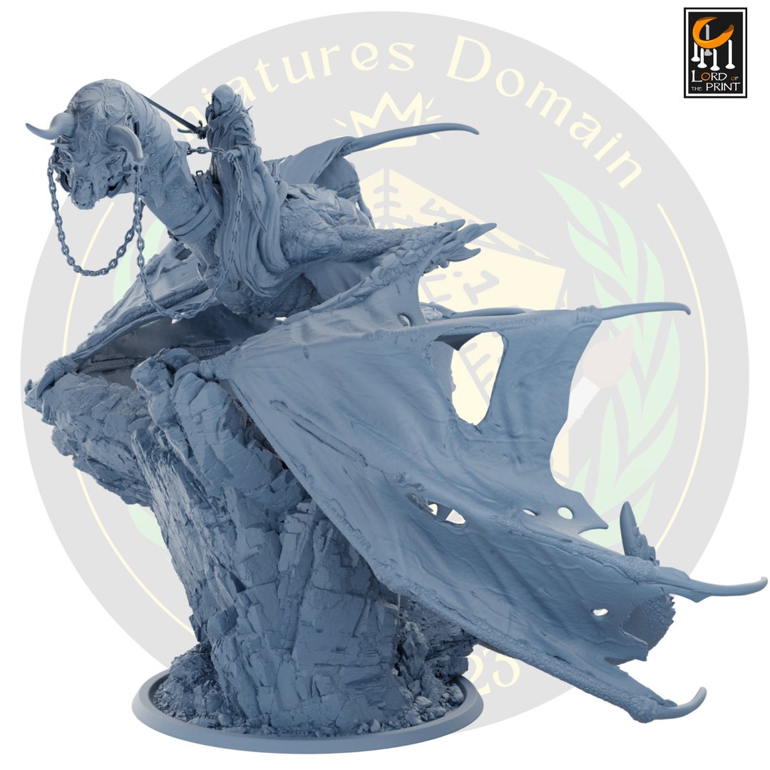 Tiamat Wyvern With Shadow Guard Mount Undead RM| Miniature Dungeons and ...