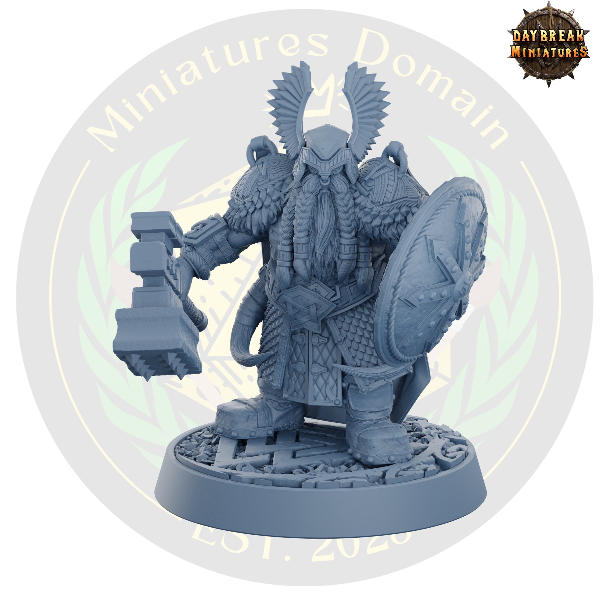 Thourung the Brazen Baron Dwarf Fighter Paladin Cleric DBM Miniature ...