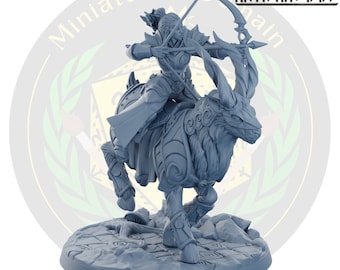 Noble Alfar Cervid Rider Ranger Elf Male AG Miniature - Etsy
