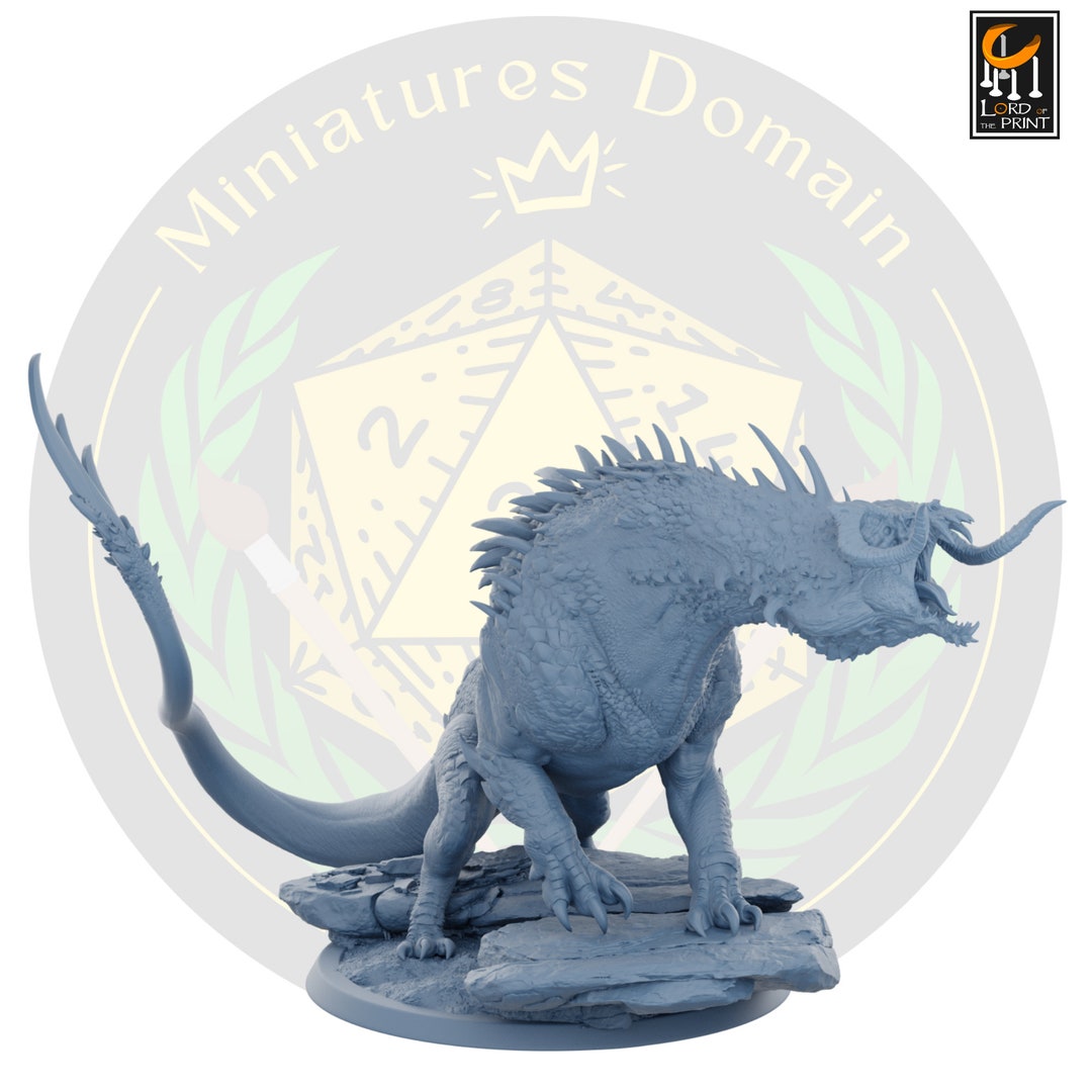 Tiamat Dragonspawn Black Dragon Lotp Miniature Dungeons and Dragons Dnd ...