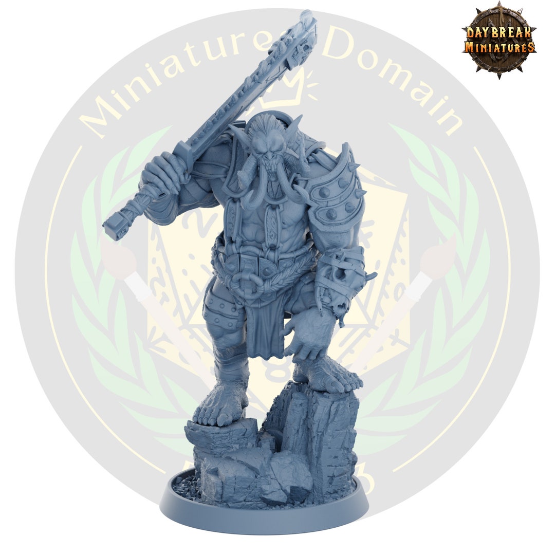 Lieutenant Mitrog OGR Fighter Barbarian DBM | Miniature Dungeons and ...