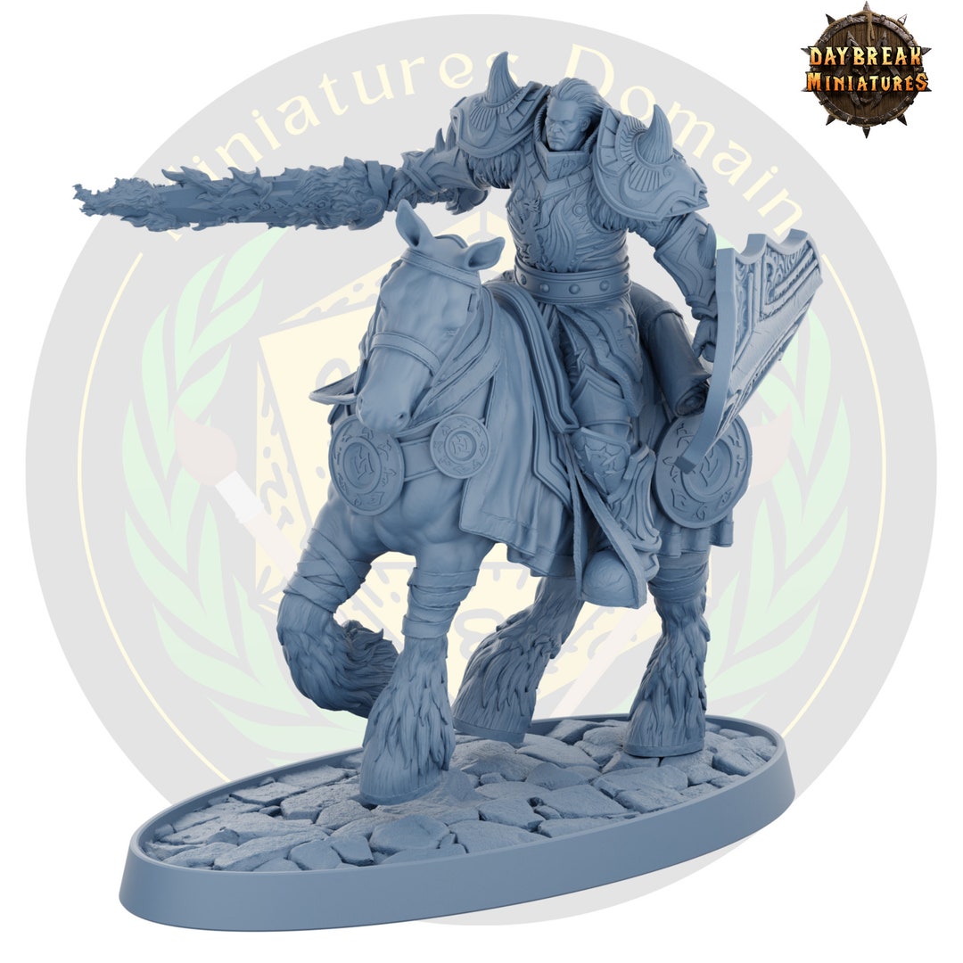 Duke Drakon Darkflame Paladin Human Mounted DBM | Miniature ...