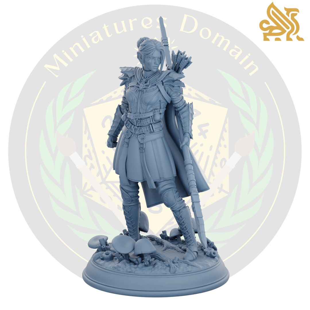 Drow Soldier With a Halberd Ranger Female DMS | Miniature Dungeons and ...