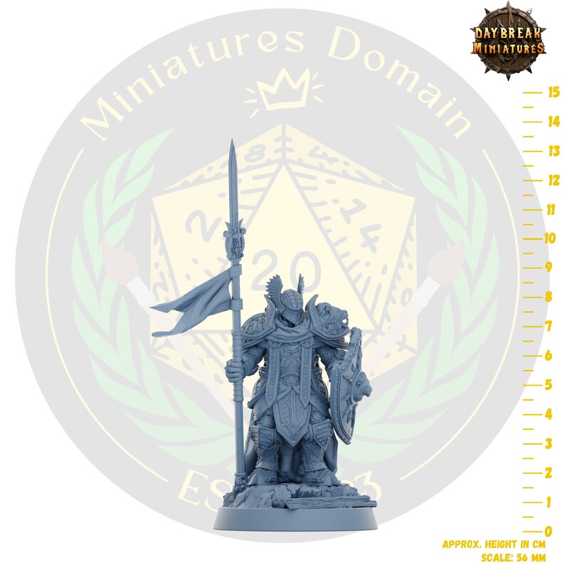 Colonel Thierry Du Lion D'argent Paladin Fighter Human DBM Miniature ...