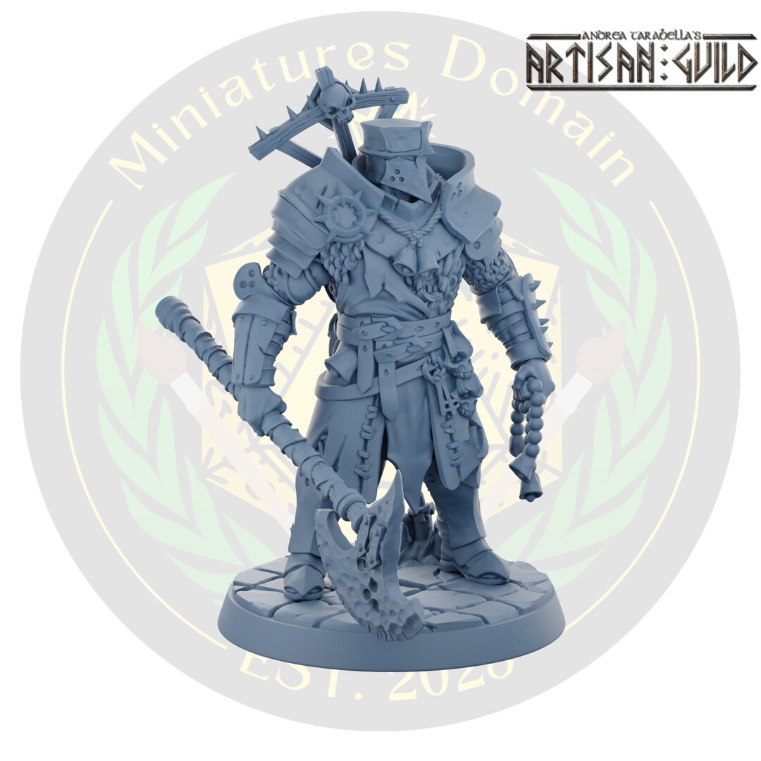 Plague Knight With a Two-handed Axe Fighter Human AG | Miniature ...